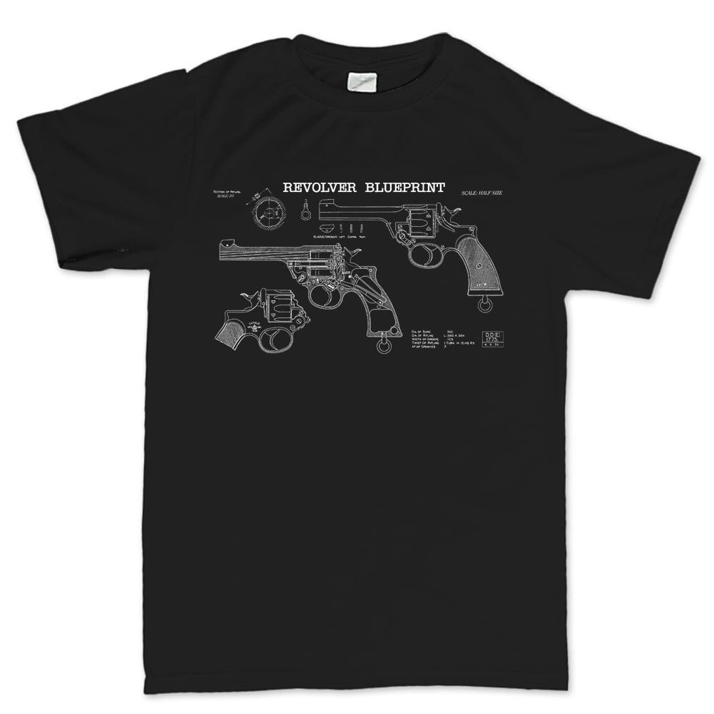 Vintage Revolver Blueprints Men's T-shirt – Forged From Freedom