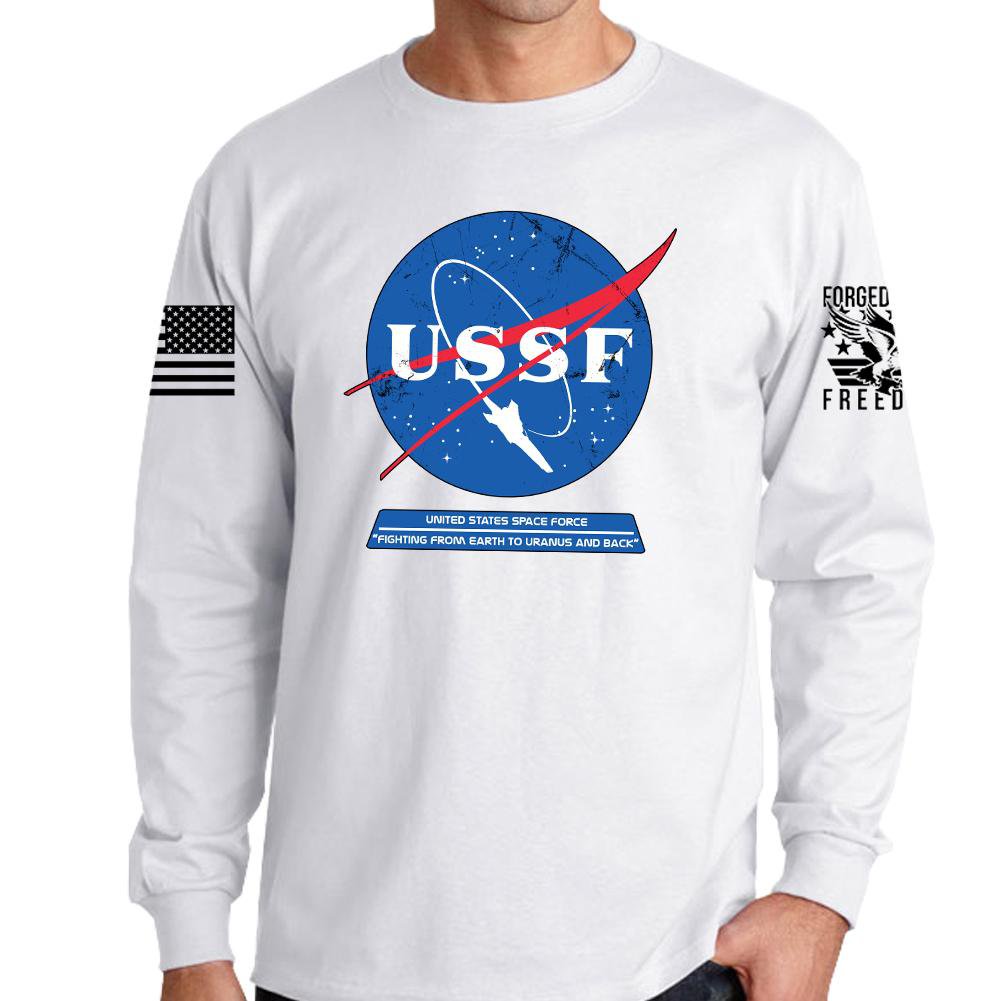 United States Space Force USSF Long Sleeve T-shirt – Forged From Freedom