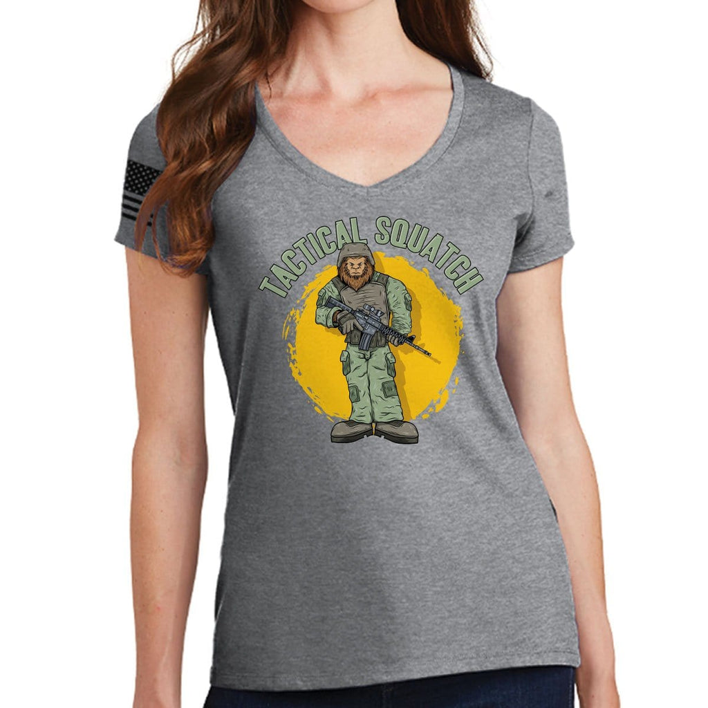 Ladies Tactical Squatch V-Neck T-shirt – Forged From Freedom